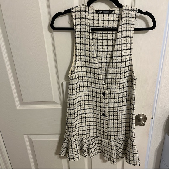 Zara | Dresses | Zara Checkered Knit Dress | Poshmark